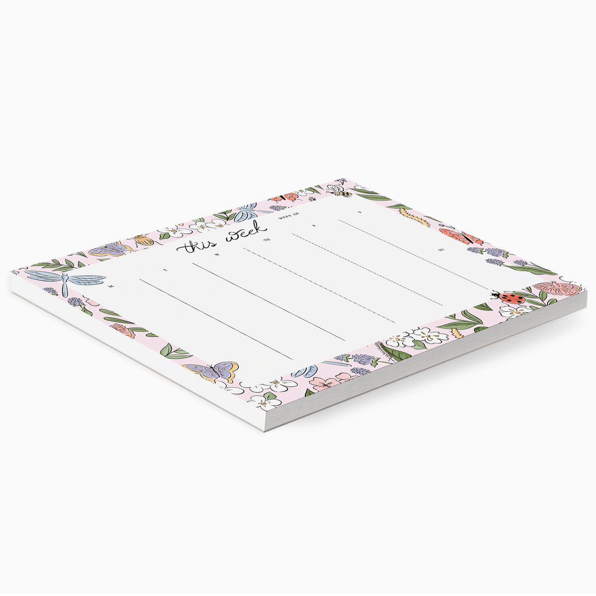 Insect Garden - Weekly Planner Notepad – White Deer Stationery