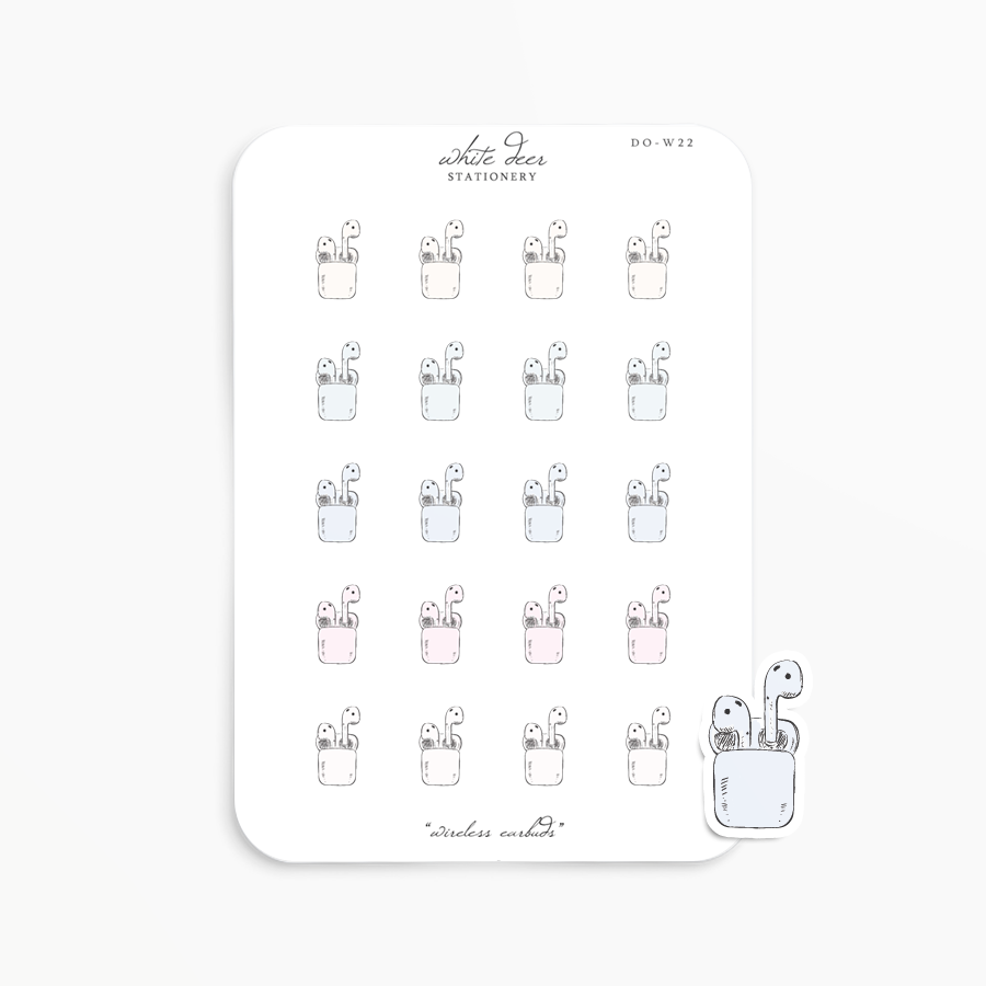 Planner Stickers | Wireless Headphones Doodles – White Deer Stationery