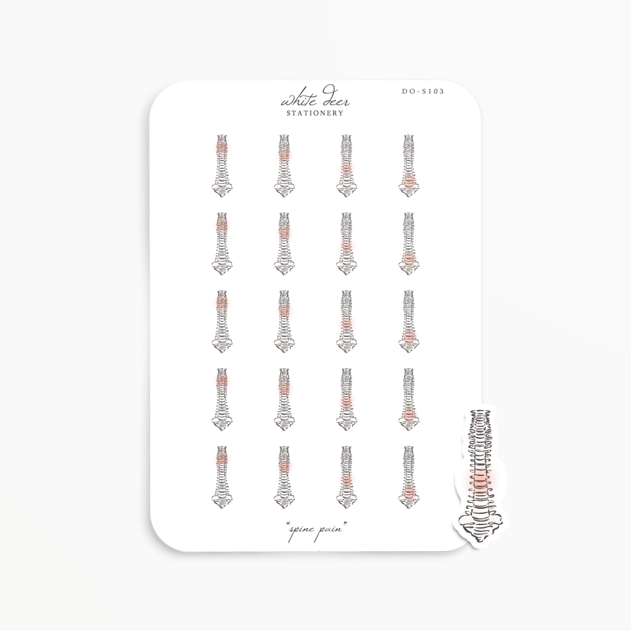 Spine Pain Doodles – White Deer Stationery
