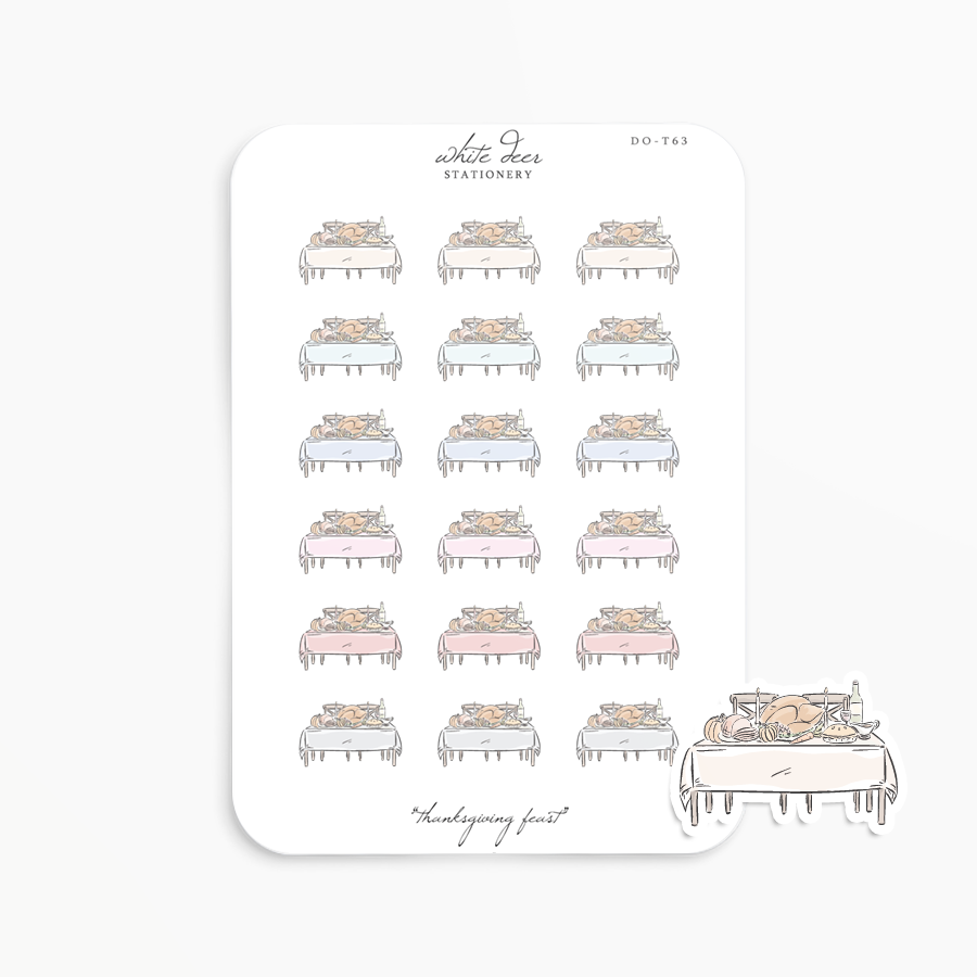 Thanksgiving Feast Doodles – White Deer Stationery