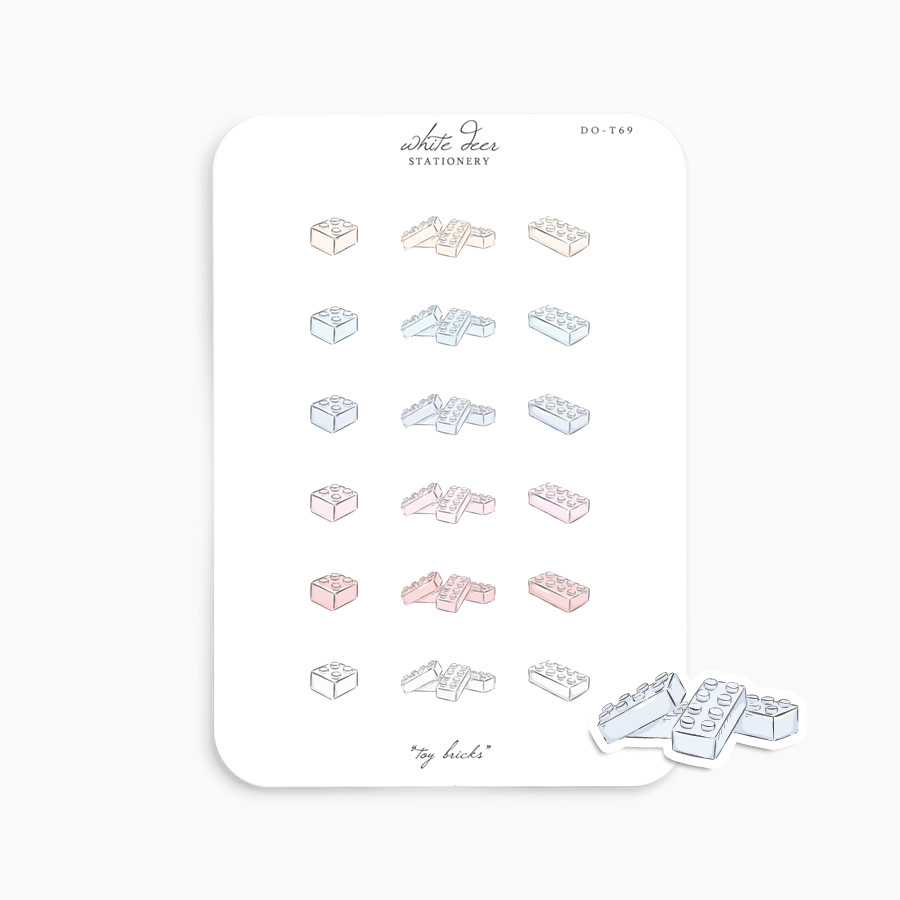 Toy Bricks Doodles – White Deer Stationery