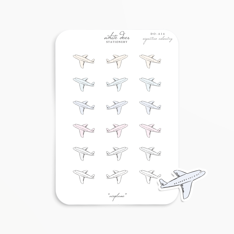 Airplane Doodles - Signature Colorway – White Deer Stationery