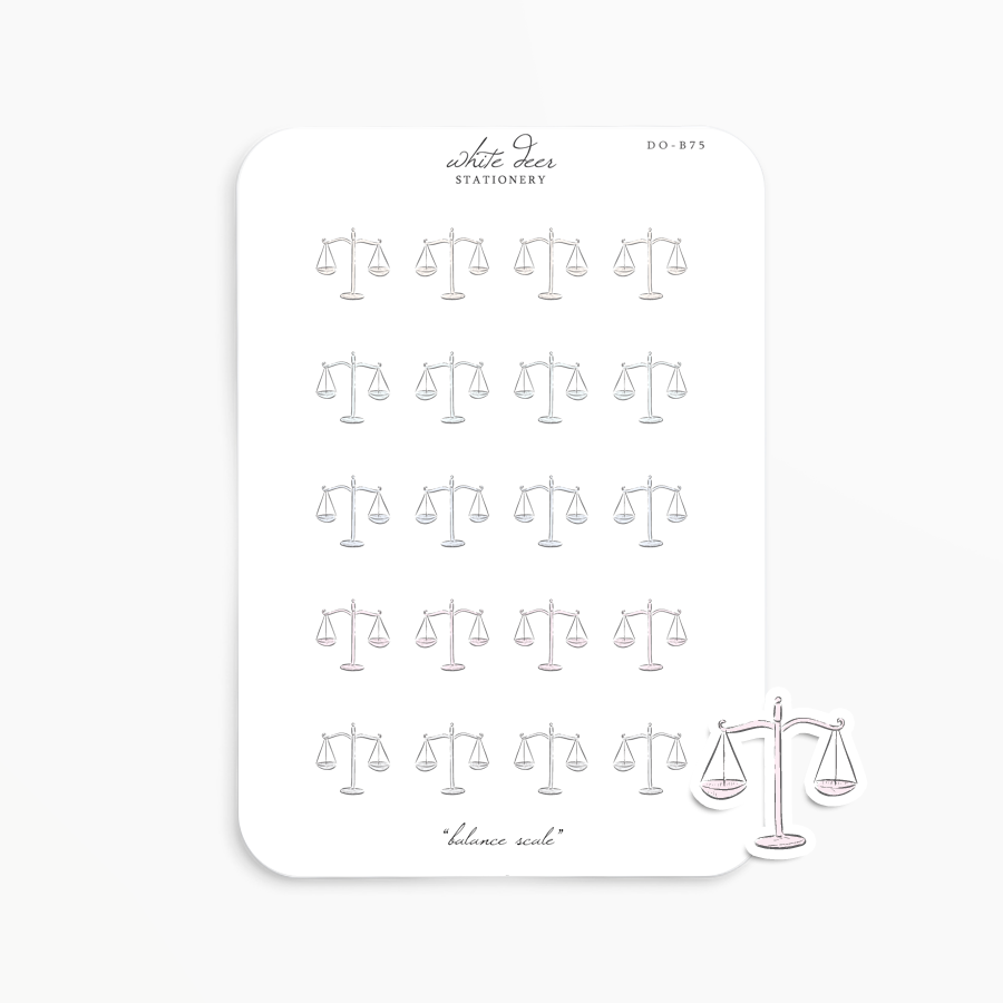 Planner Stickers | Balance Scale Doodles – White Deer Stationery