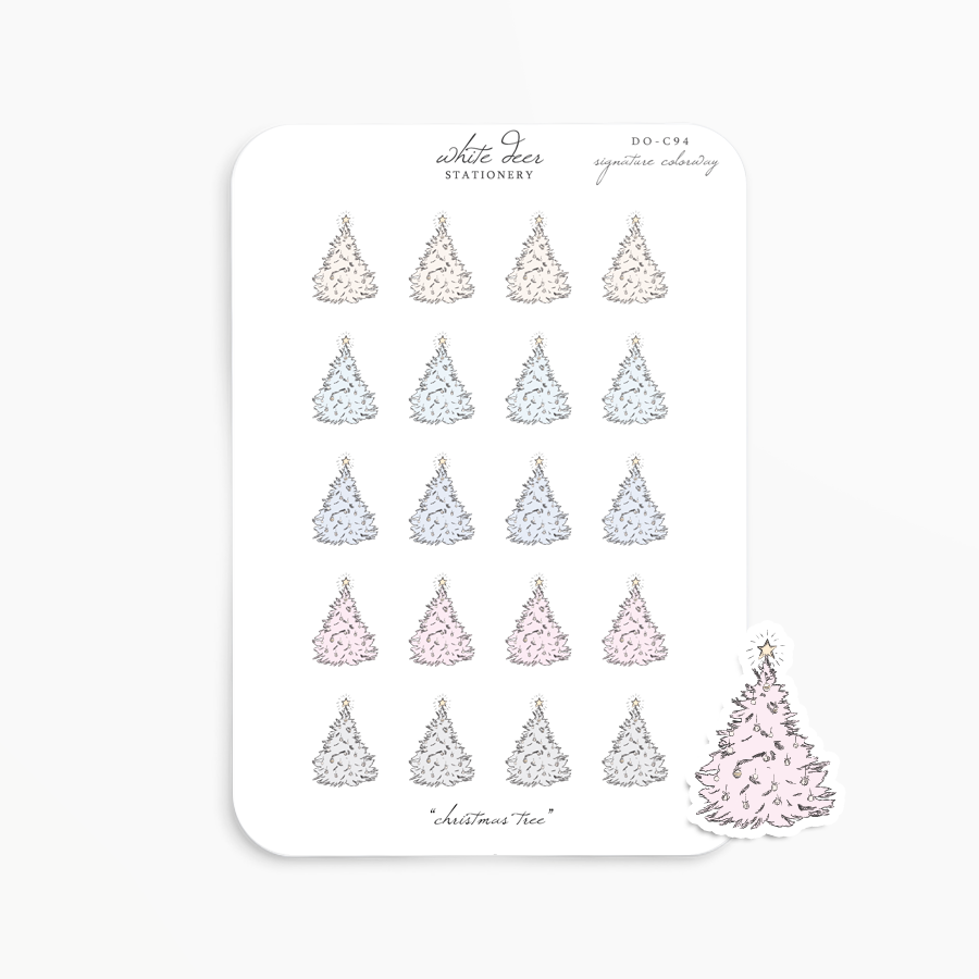 Christmas Tree Doodles - Signature Colorway – White Deer Stationery