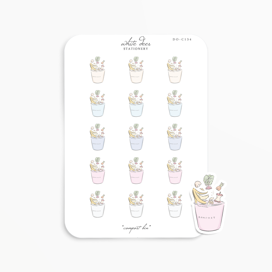 Compost Bin Doodles – White Deer Stationery