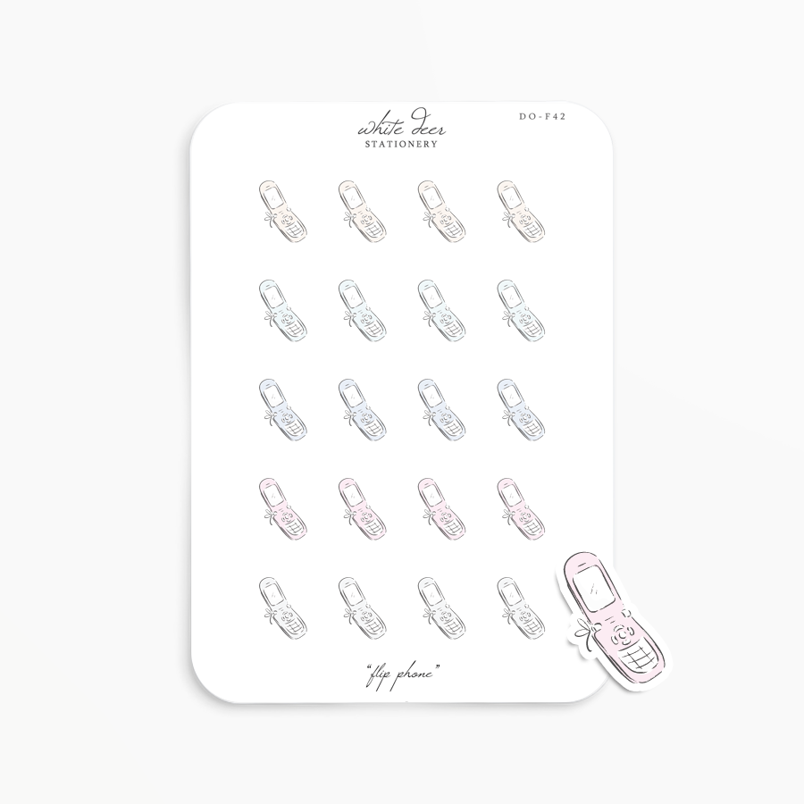 Planner Stickers | Flip Phone Doodles – White Deer Stationery