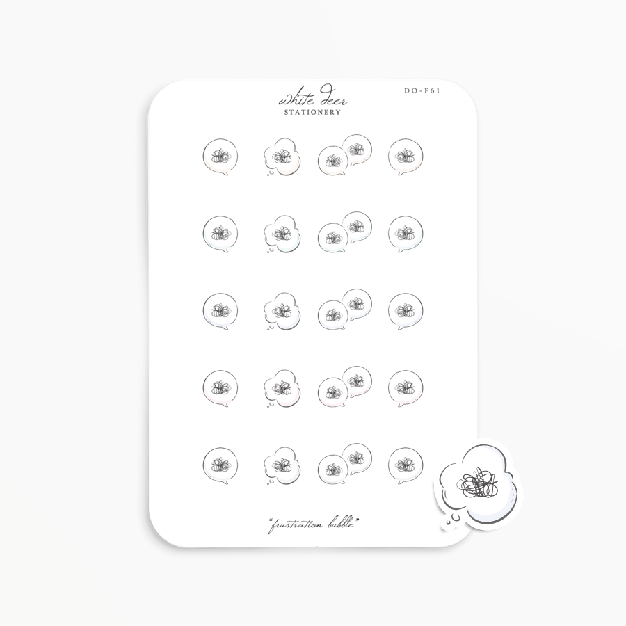 Frustration Bubble Doodles – White Deer Stationery