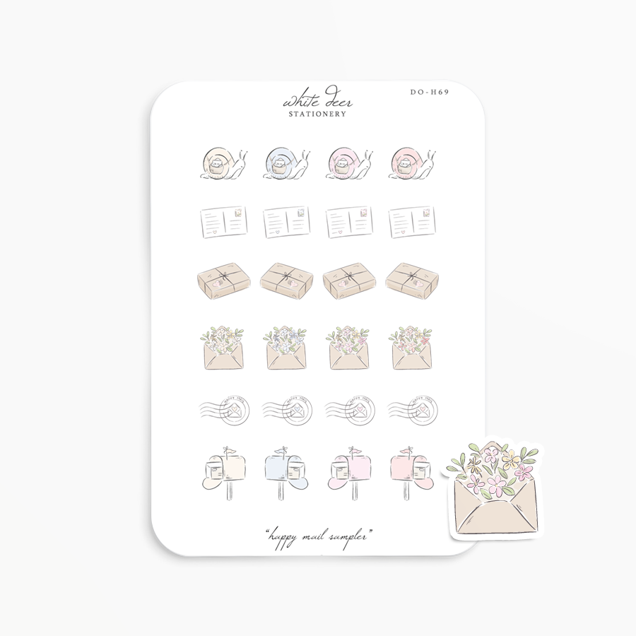 Happy Mail Sampler Doodles – White Deer Stationery