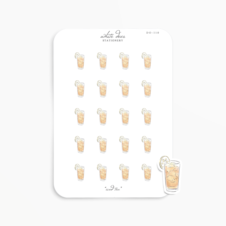 Planner Stickers | Iced Tea Doodles – White Deer Stationery