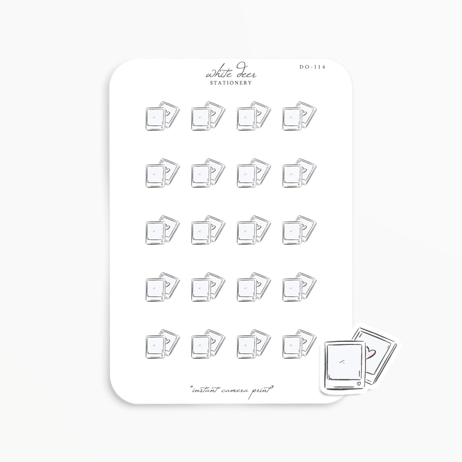 Instant Camera Print Doodles – White Deer Stationery