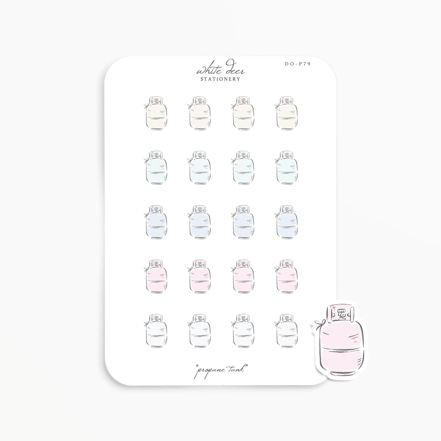 Planner Stickers | Propane Tank Doodles – White Deer Stationery