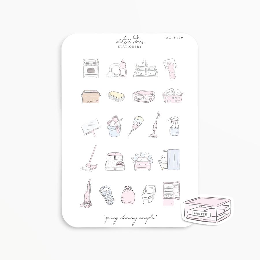 Spring Cleaning Sampler Doodles – White Deer Stationery