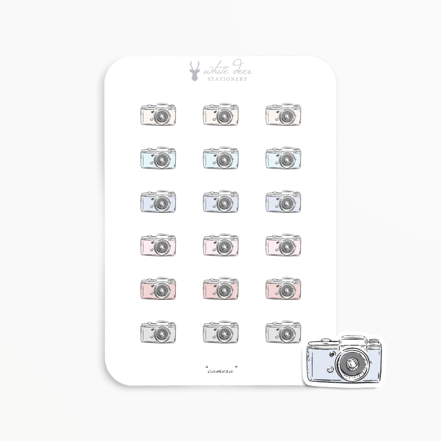 Planner Stickers | Camera Doodles – White Deer Stationery