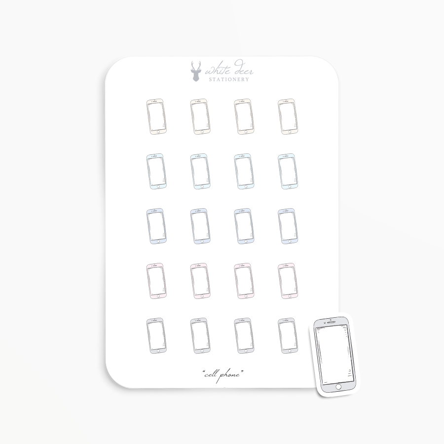 Planner Stickers | Cell Phone Doodles – White Deer Stationery