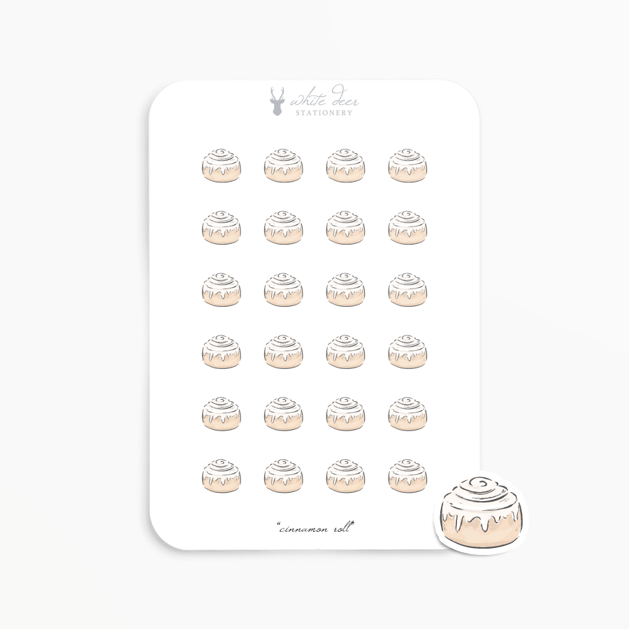 Planner Stickers | Cinnamon Roll Doodles – White Deer Stationery