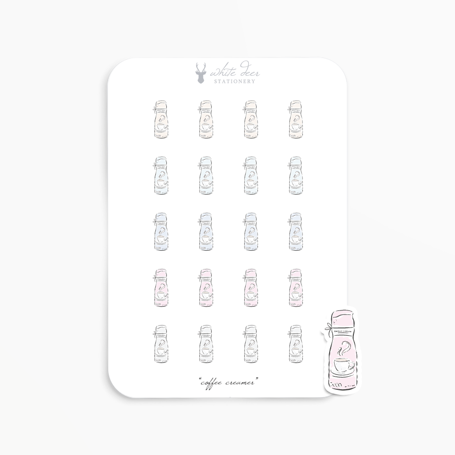 Planner Stickers | Coffee Creamer Doodles – White Deer Stationery