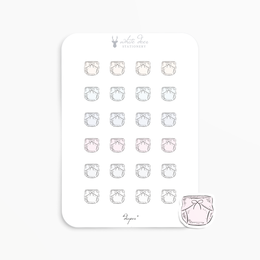 Planner Stickers | Diaper Doodles – White Deer Stationery
