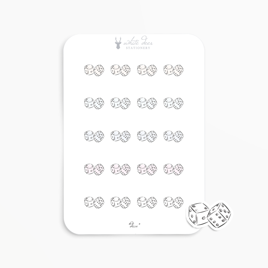 Planner Stickers | Dice Doodles – White Deer Stationery