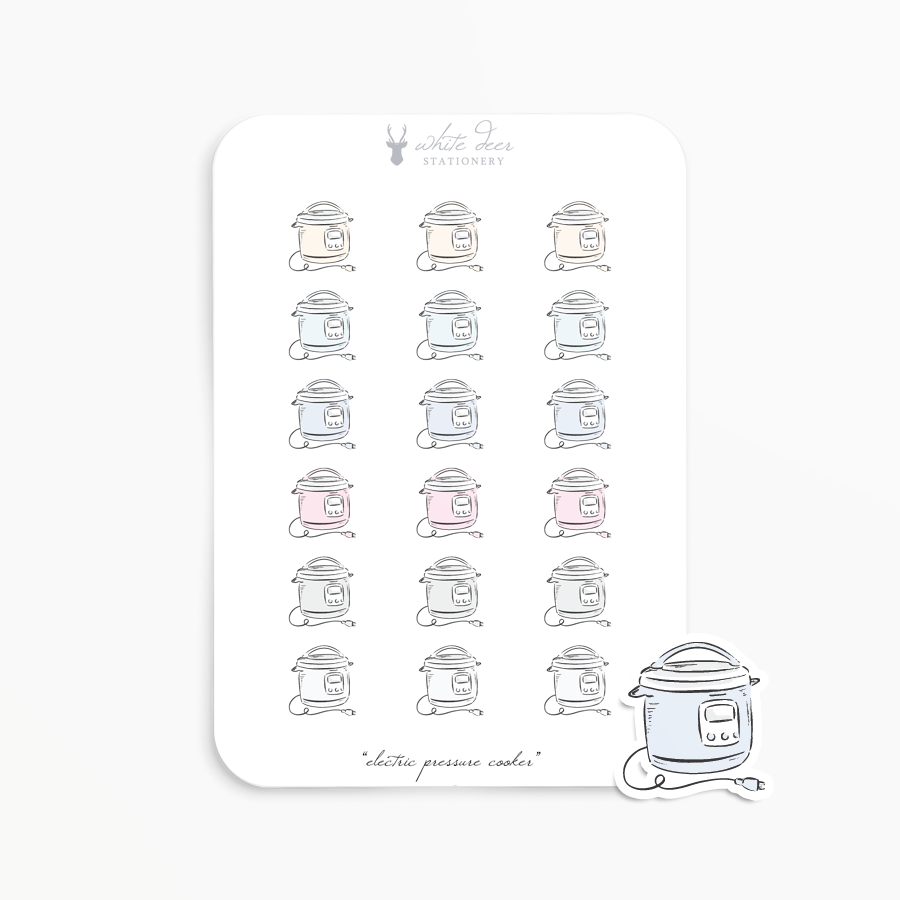 Planner Stickers | Electric Pressure Cooker Doodles – White Deer Stationery