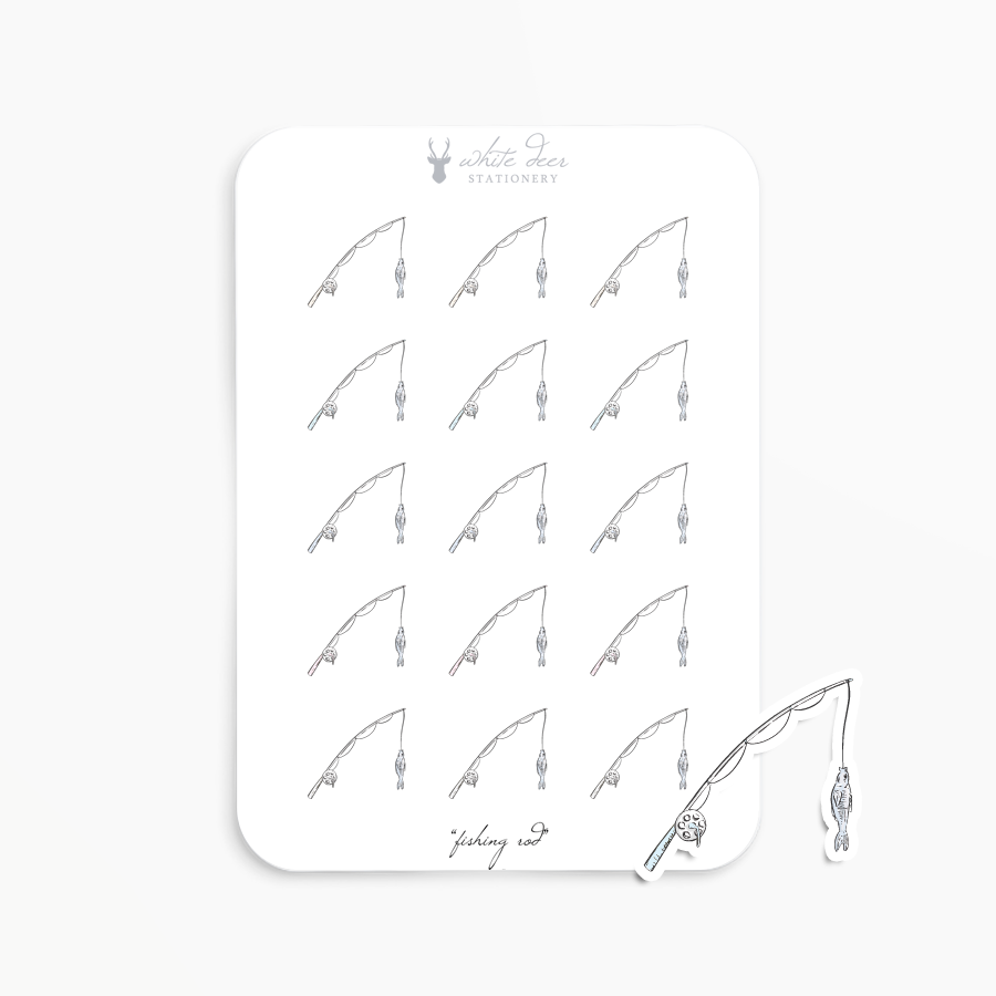 Planner Stickers | Fishing Rod Doodles – White Deer Stationery