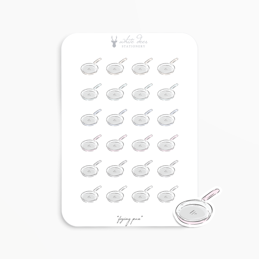 Planner Stickers | Frying Pan Doodles – White Deer Stationery