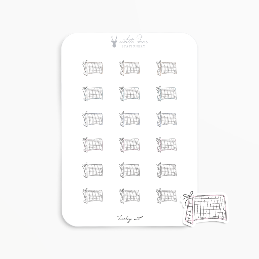 Planner Stickers | Hockey Net Doodles – White Deer Stationery