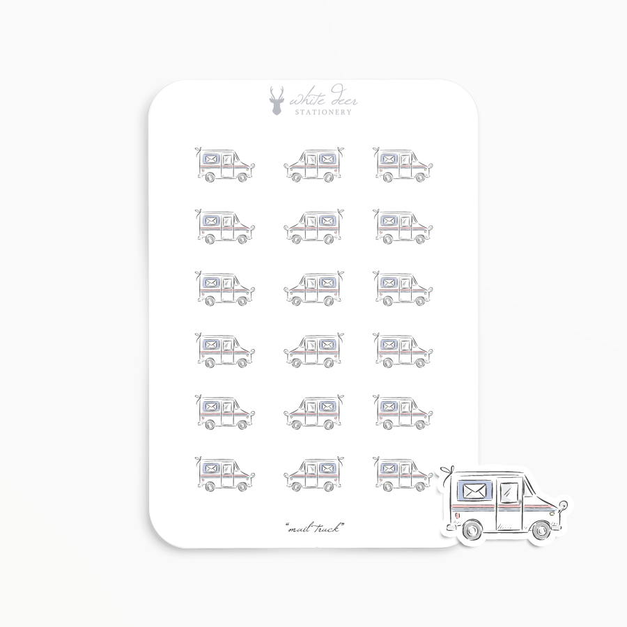 Planner Stickers | Mail Truck Doodles – White Deer Stationery