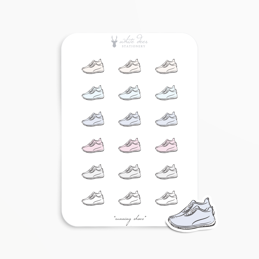 Planner Stickers | Running Shoes Doodles – White Deer Stationery