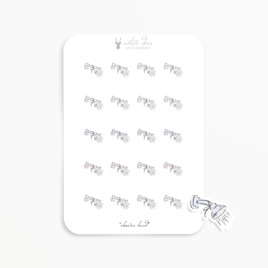Planner Stickers | Shower Head Doodles – White Deer Stationery