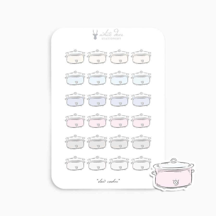 Planner Stickers | Slow Cooker Doodles – White Deer Stationery