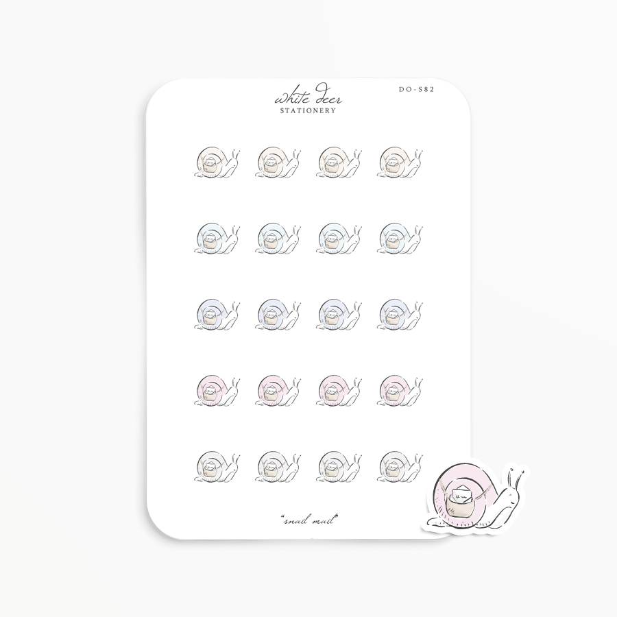 Planner Stickers | Snail Mail Doodles – White Deer Stationery