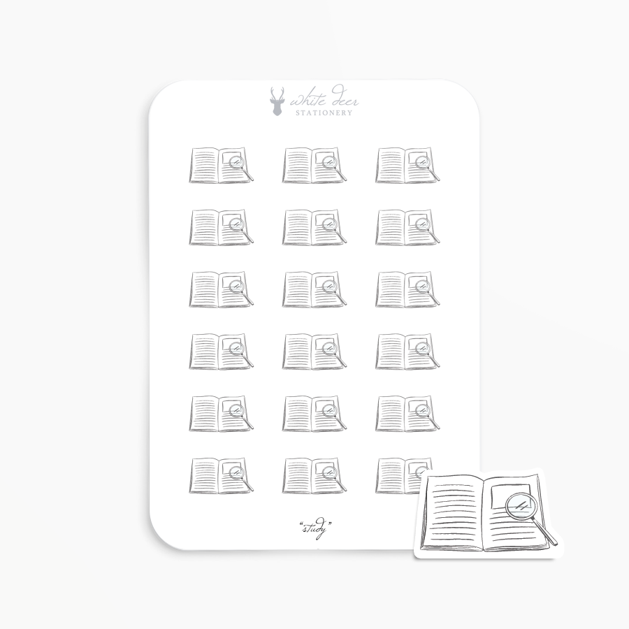 Planner Stickers | Study Doodles – White Deer Stationery