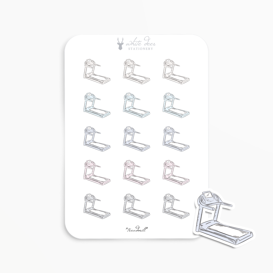 Planner Stickers | Treadmill Doodles – White Deer Stationery