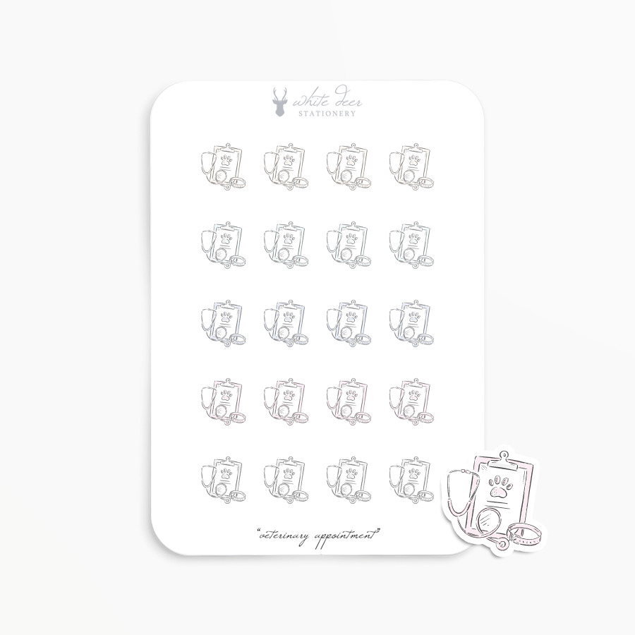 Planner Stickers | Veterinary Appointment Doodles – White Deer Stationery