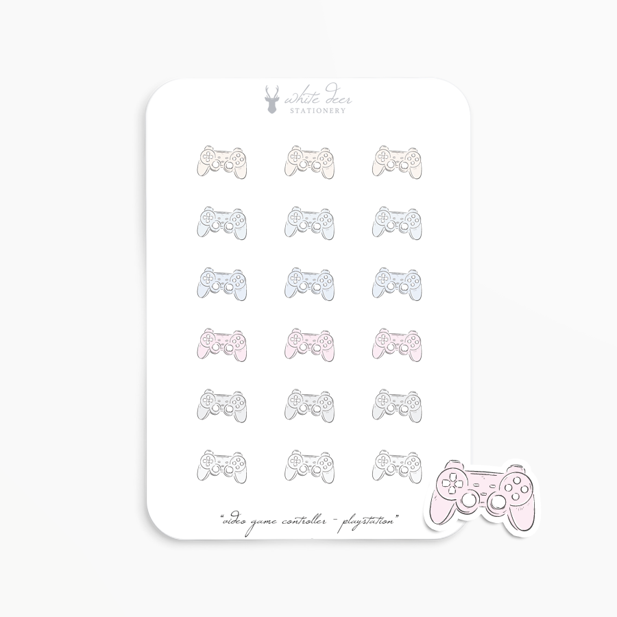 Planner Stickers | Video Game Controller - Playstation Doodles – White ...